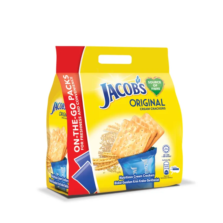 ขนมปังจาค็อบส์มี2แบบให้เลือก Original Hi fiber (Jacobs Biscuits Cream Crackers 700gm) | Lazada.co.th