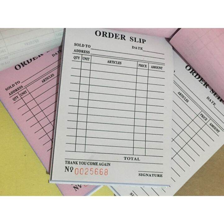 NEW ORDER SLIP Receipt Wholesale prices duplicate and triplicate carbon ...