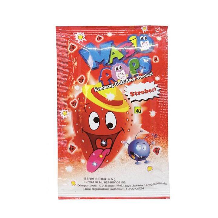 Magic Pops - STROBERI Crackle-Popping Candy - 1 Sachet | Lazada Indonesia