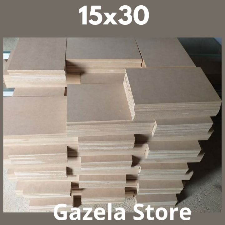 Papan Wallpaper Polosan mdf board ukuran 15x30 tebal 3mm untuk hiasan ...