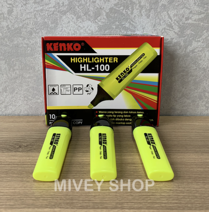 Highlighter Kenko HL-100 YELLOW/ KUNING | Lazada Indonesia