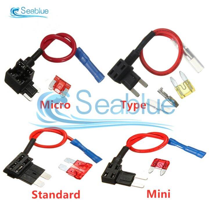 12V Fuse Holder Add-a-circuit TAP Adapter Micro Mini Ford Type Standard ...