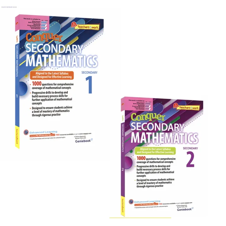 [ 2 volumes ] SAP Conquer Mathematics Secondary 1 and secondary 2 ...