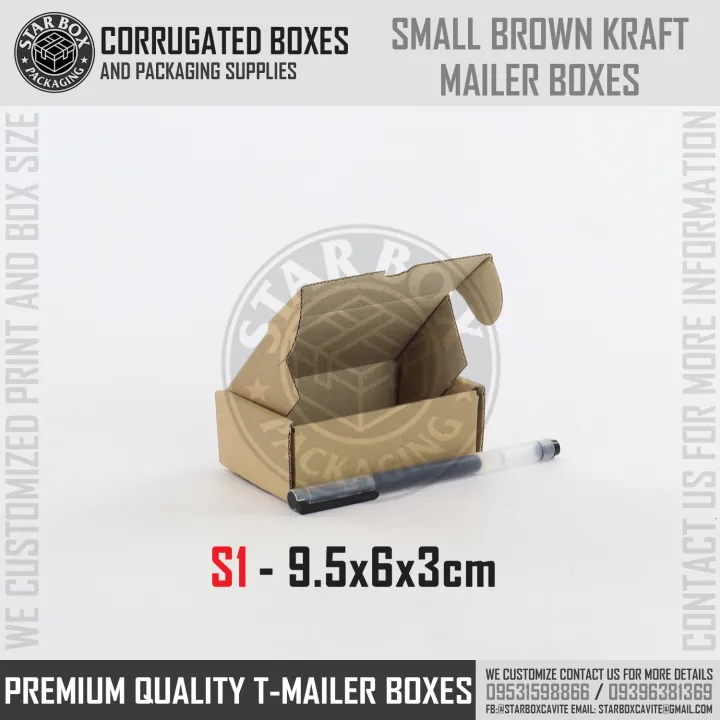 Starbox S1 Small Sizes T-Mailer Box Corrugated Mailer Brown Kraft Box ...