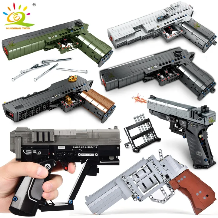 Huiqibao Desert Eagle Revolver Model Gun Plastic Pistol Building Blocks ...