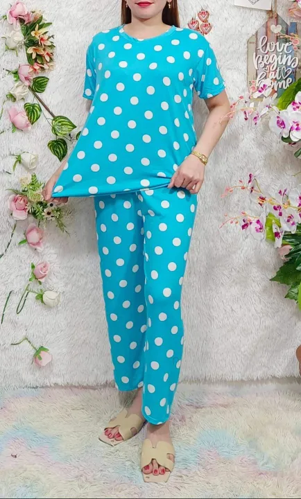 Terno Polka Dot Pajama The Best this Season | Lazada PH