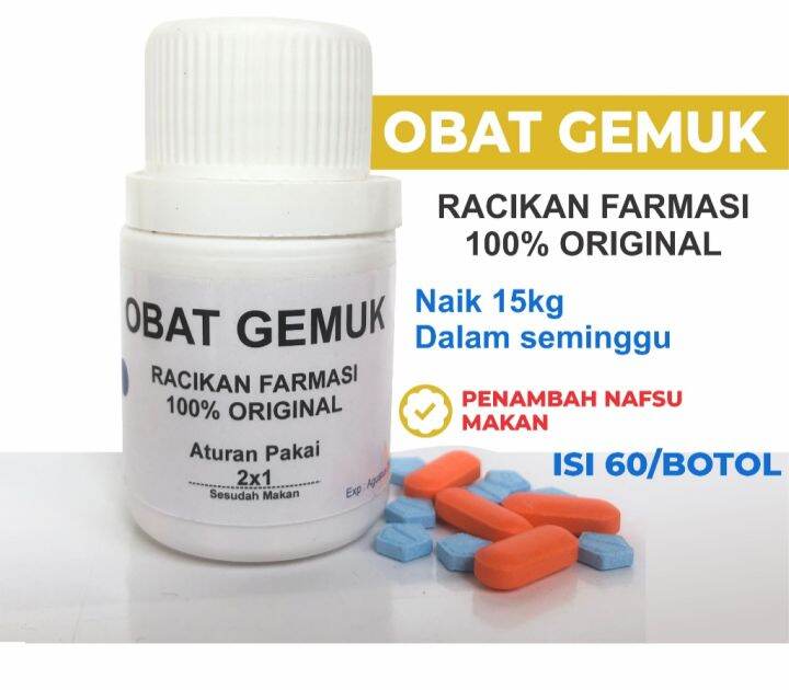 Obat Gemuk Racikan Farmasi 60 Kapsul Penambah berat badan naik 15 kg ...