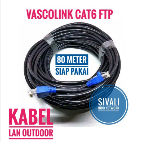 80 Meter Vascolink Kabel LAN Cat6 FTP STP Outdoor 80M High Speed 100 ...