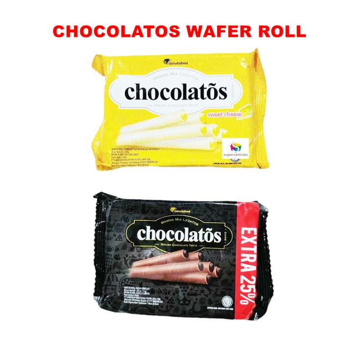 Chocolatos Wafer Roll MINI Sweet Cheese / Dark 27 Gram | Lazada Indonesia