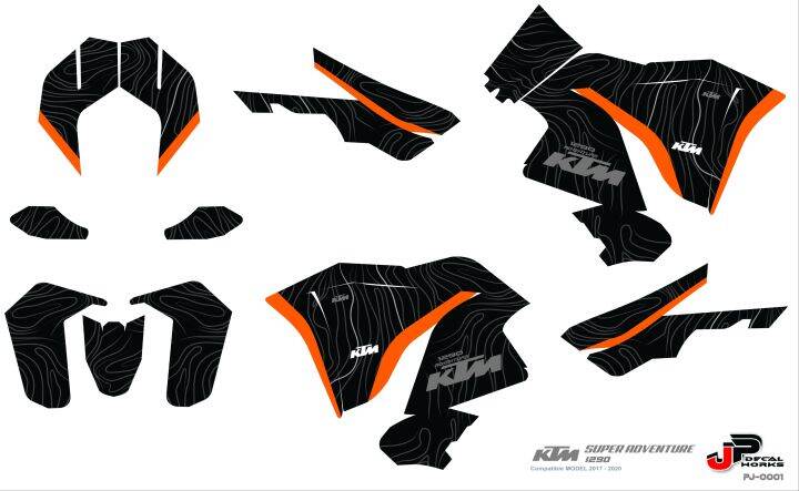 KTM SUPER ADVENTURE 1290 [ 2017 - 2020 ] Decal Graphics Kit (JP ...