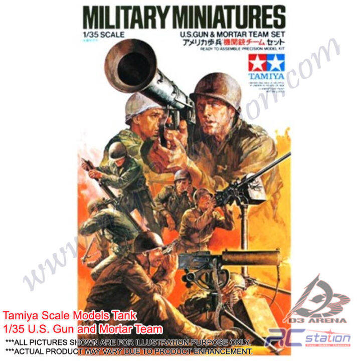 Tamiya Scale Models Tank #35086 - 1/35 U.S. Gun and Mortar Team [35086 ...