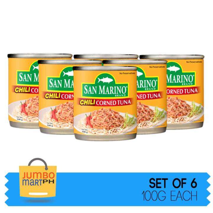 SAN MARINO CHILI CORNED TUNA 100G / SET OF 6 | Lazada PH