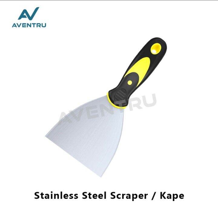 Kape Kapi Scraper Putty Knife Skrap Cat Stainless Besi Gagang Karet ...