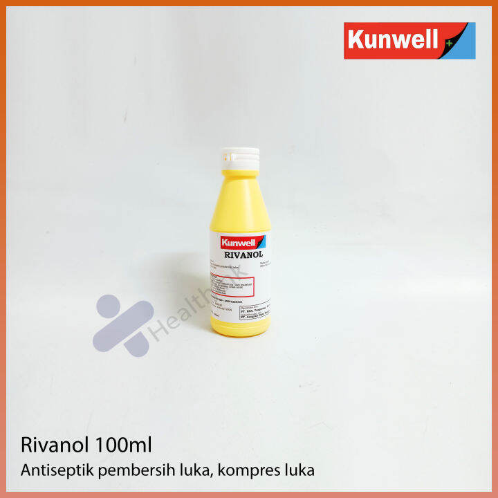 Kunwell Rivanol 100ml/ Antiseptik Pembersih Luka/ Kompres Luka | Lazada ...