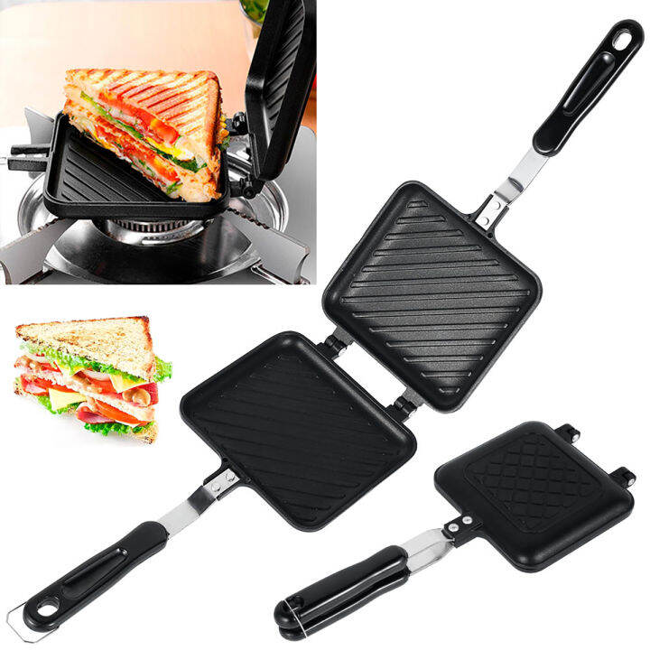 Bread Frying Pan Double Side Nonstick Barbecue Plate Multiple Purposes ...