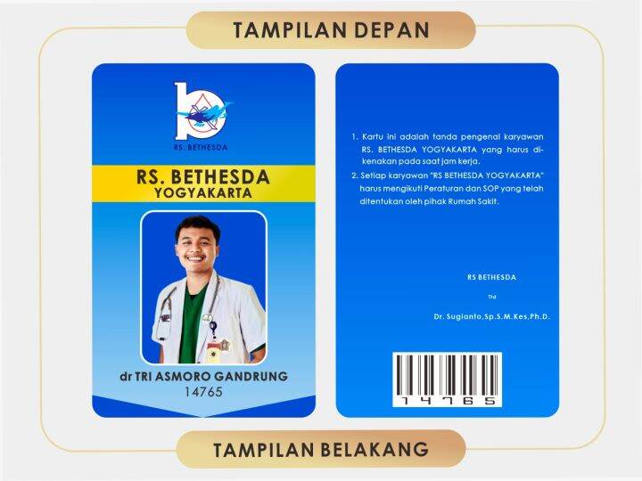 Cetak Name Tag Satuan Bahan PVC Tebal 1 Hari Jadi / Custom Name Tag ...