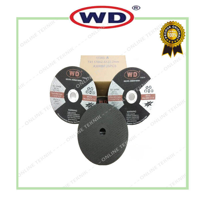 WD Batu Gerinda Potong Besi 7Inch Cutting Wheel 7"x3 Mata Grinda Potong ...