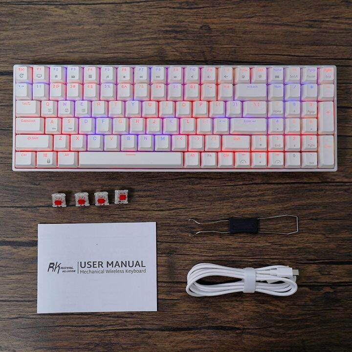 RK ROYAL KLUDGE RK100/RK860 Mechanical Gaming Keyboard คีย์บอร์ดไร้สาย ...