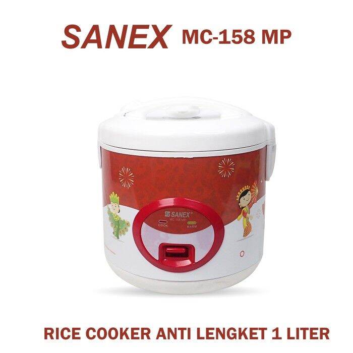 Sanex Magic Com Rice Cooker Mc 158 1 0 L Body Stainless Steel Lazada