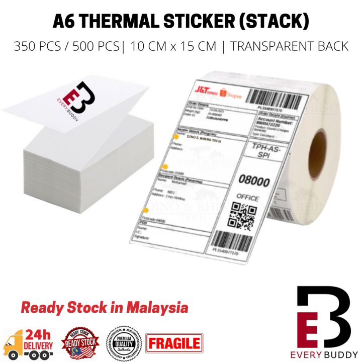 Thermal Sticker A6 500PCS Roll/Stack 100*150mm High Quality Consignment ...