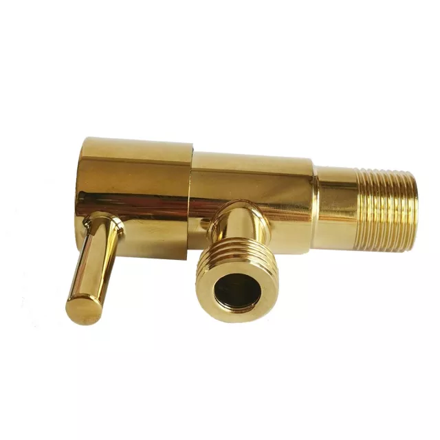 Angle Valve 1 way Gold Stainless steel Electroplated Golden Angle Valve ...