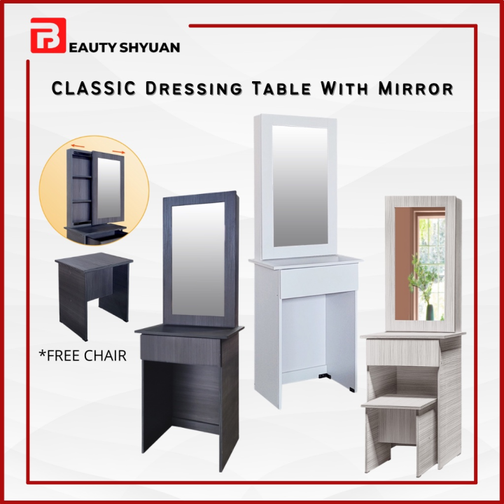 CLASSIC Dressing Table With Mirror Vanity Table Mirror Makeup Table ...