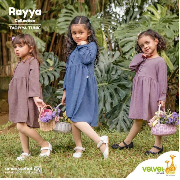 Velvet Junior Rayya Collection Tunic Terbaru, Warna HIJAU TAALEA ...