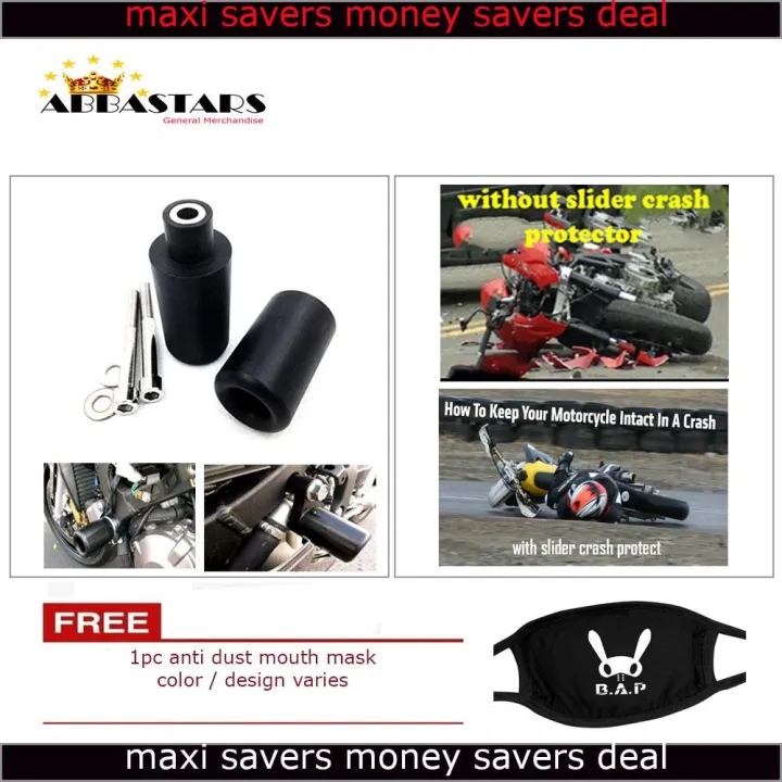 Black Motorcycle Frame Slider Crash Protection for Yamaha R15 Movistar ...