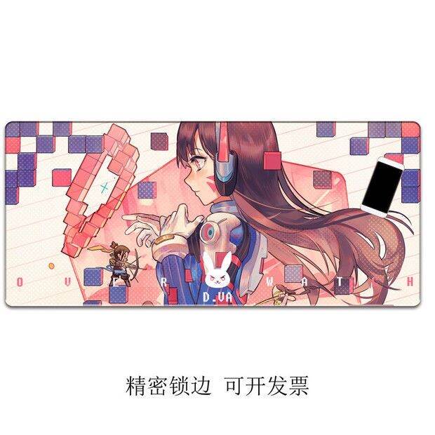 Overwatch Oversized Locking Gaming Mouse Pad DVA Anime Computer ...
