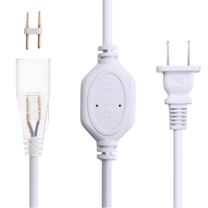 WeHome LED Strip Light Plug Set 220V Power Supply Adapter with Pins End ...
