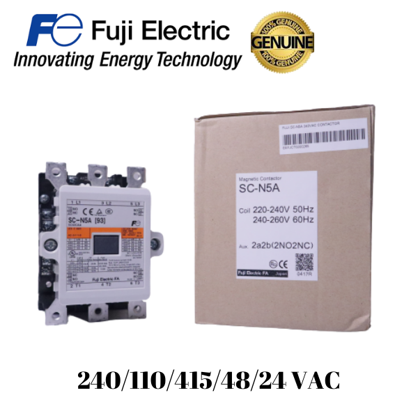 Fuji ( SC-N5A ) 150A 1a1b AC Magnetic Contactor 3Pole 240/110/415/48/24 VAC | Lazada