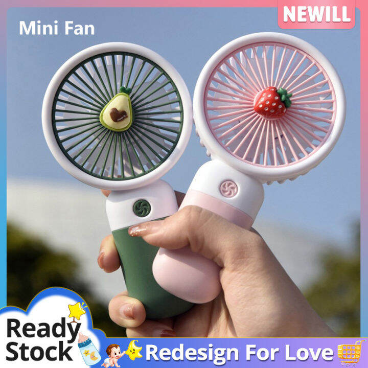 Mini Fan Strawberry Handheld Portable Fan Rechargeable Fan Cute Design ...