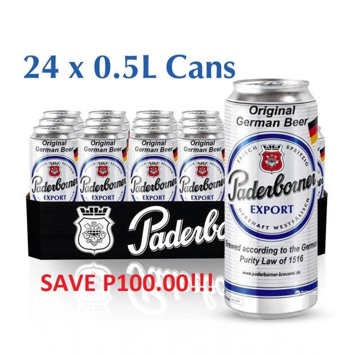 Paderborner Export 500ml 24 Cans bundle!!! SAVE P100.00 | Lazada PH