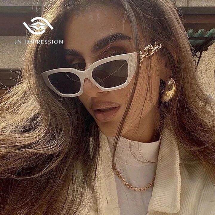 JN IMPRESSION แว่นกันแดดทรงตาแมวแบบหนา,แว่นกันแดดแฟชั่นฮิปฮอปสไตล์ยุโรปและอเมริกาเหมาะกับบุคลิก ...