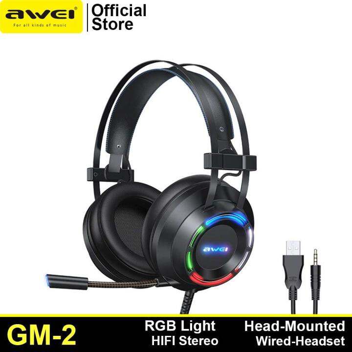 Awei GM-2 Gaming Headphone 7.1 Surround Sound Wired Headset with ...