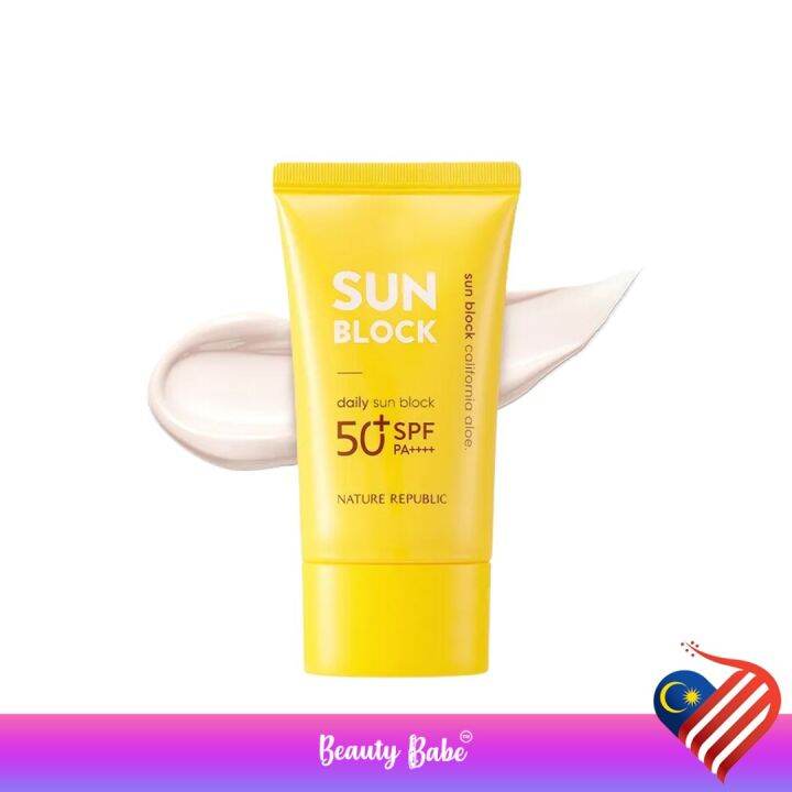 Nature Republic California Aloe Daily Sun Block SPF50+ PA++++ 57ml [BeautyBabe] | Lazada