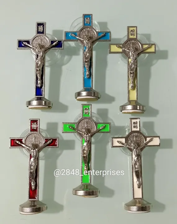 Small St. Benedict Crucifix with Stand - 8 cm (Car Crucifix) with ...