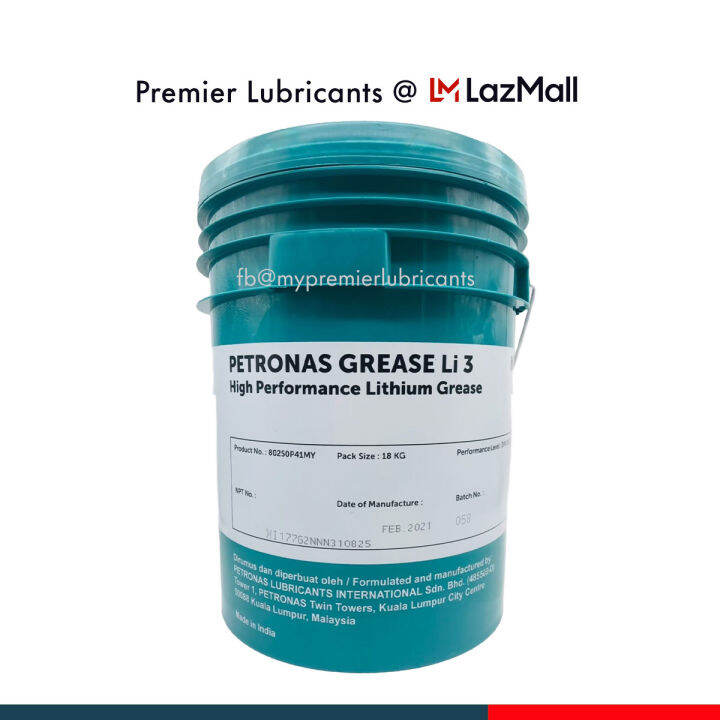 PETRONAS GREASE Li 3 (18kg) PETRONAS GRIS LS - MULTIPURPOSE LITHIUM ...