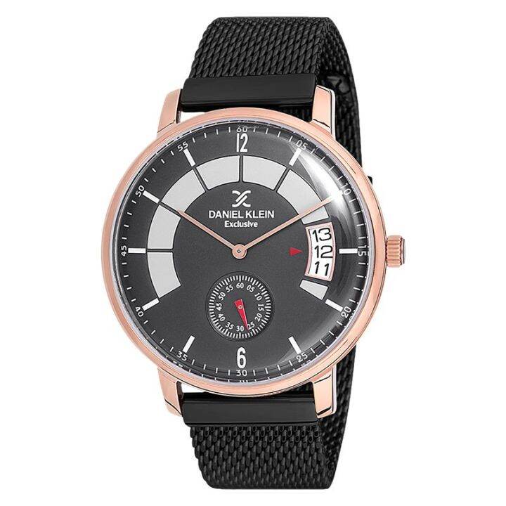 Jam Tangan Pria Daniel Klein Exclusive DK12143-3 Men Black Dial Black ...