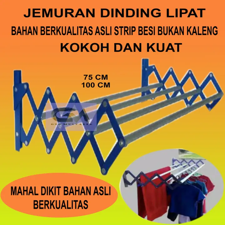 JEMURAN LIPAT DINDING JEMURAN DINDING ALUMUNIUM TEBAL DAN KOKOH ANTI ...