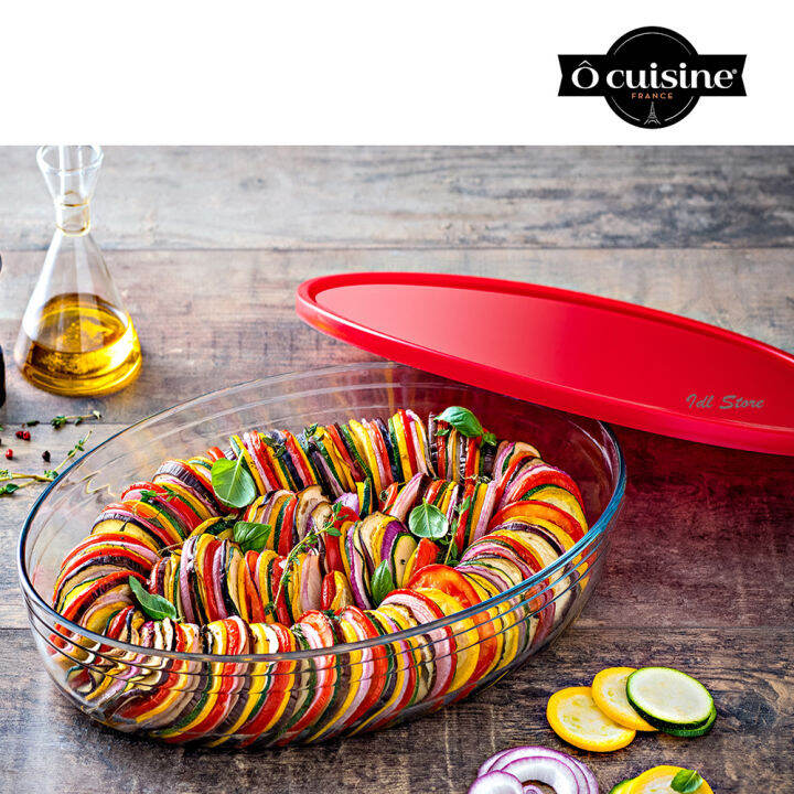 3L Ocuisine Oval Roaster/Ovenware/Serveware with Plastic Cover Oval ...