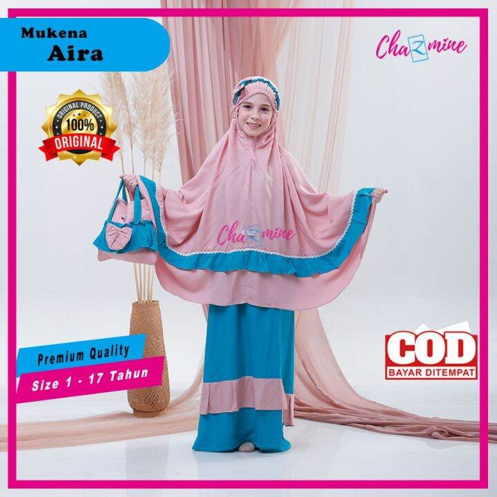 Mukena Chazmine Kids Aira Kombinasi Rayon Premium (Untuk Anak usia 1-17 Tahun) | Lazada Indonesia