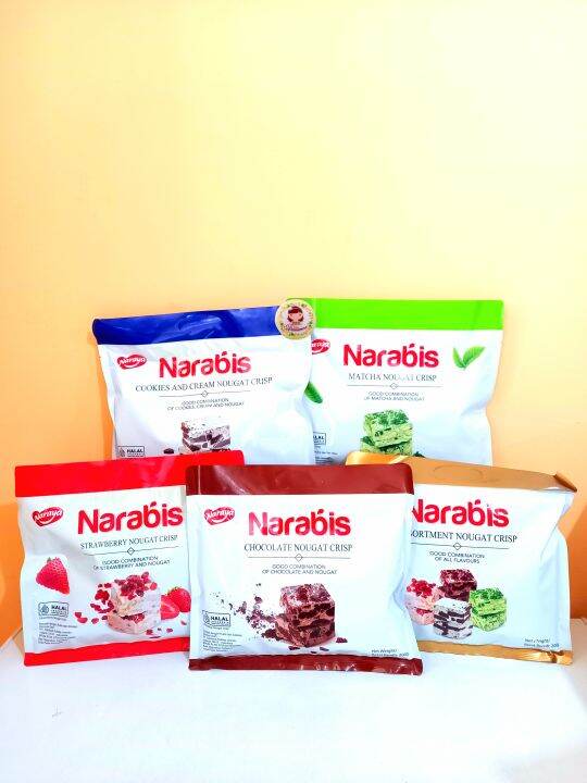 Snack Import | Narabis Nougat Crisp 200gr Assorted Strawberry Matcha ...