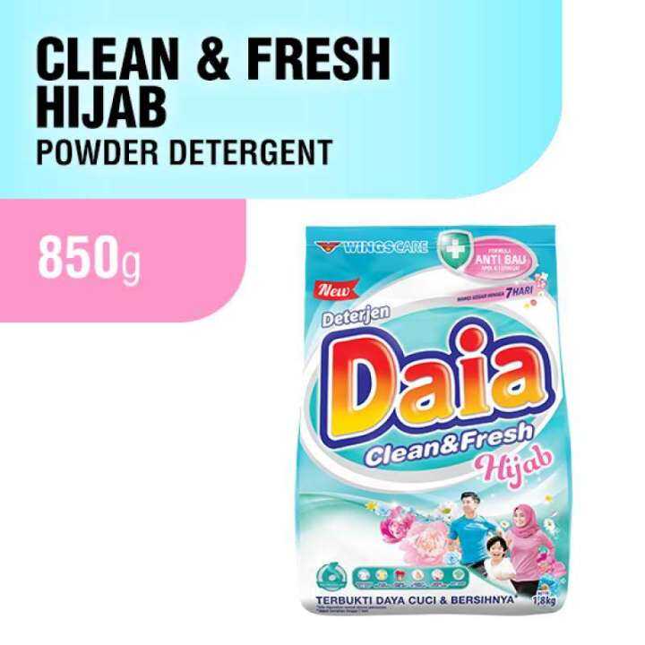 DAIA NEW POWDER DETERGENT CLEAN & FRESH HIJAB 750G | Lazada