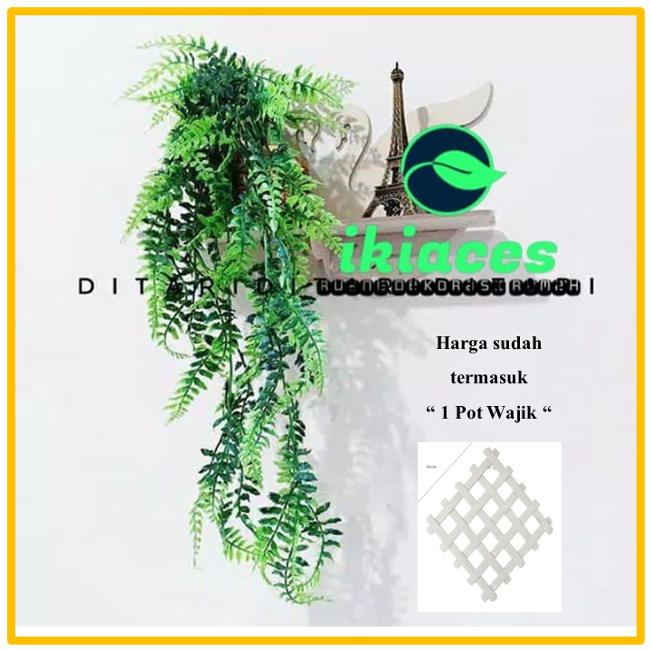 DAUN RAMBAT DAUN JUNTAI PAKIS DAUN ARTIFISIAL BUNGA PLASTIK TANAMAN ...