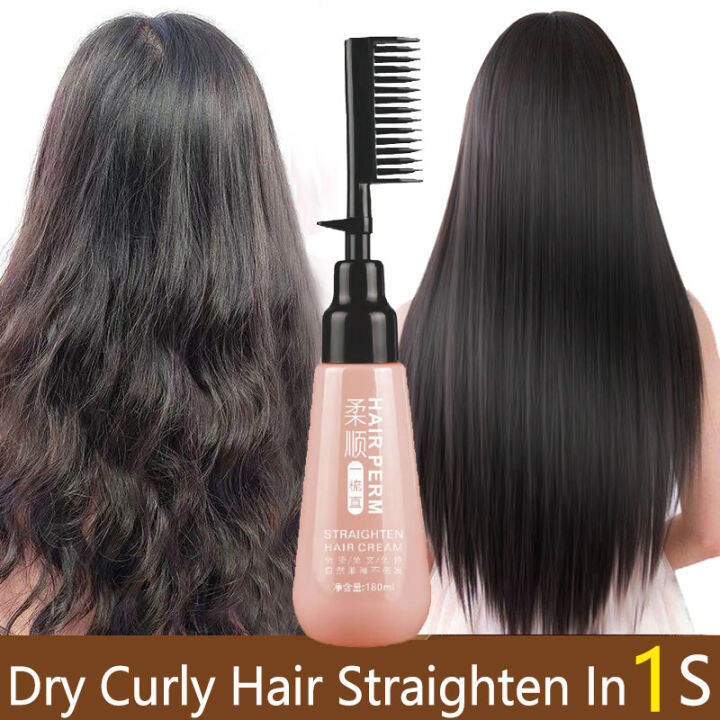 【IN STOCK】Hair Straightener cream hair straightening Comb hair iron ...