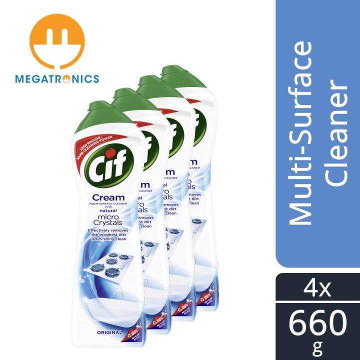 (Carton Deal Exclusive) Cif Cream Surface Cleaner - Original 660g x 4 ...