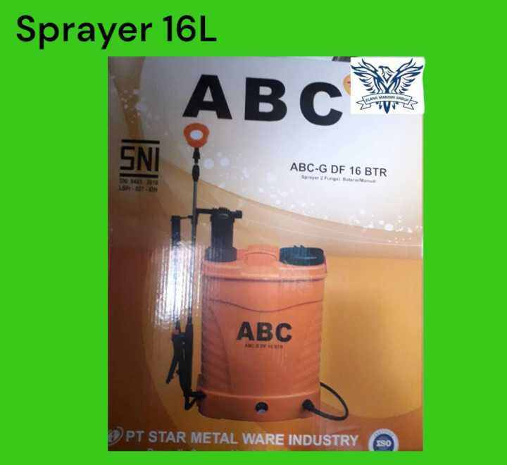 Sprayer Elektrik ABC-G DF 16BTR Double Fungsi Tangki 16 Liter | Lazada ...
