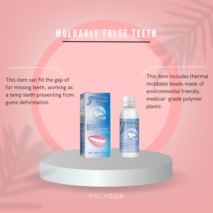 Moldable False teeth temporary tooth Repair Kit and Gaps Solid Glue ...