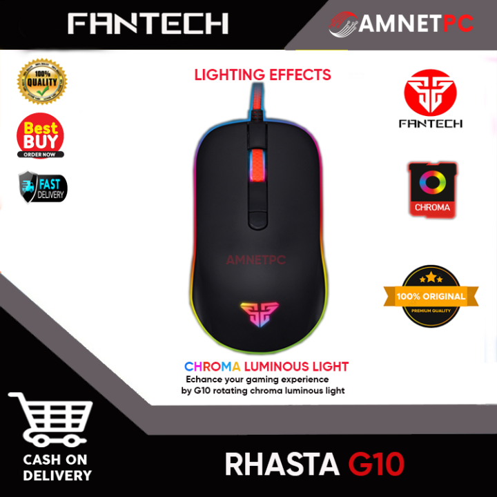 AMNETPC Fantech Mouse Rhasta G10 Wired RGB CHROMA LUMINOUS LIGHT Gaming ...